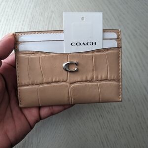 Coach | Bags | Coach Credit Card Case Crocodileembossed Leather | Poshmark